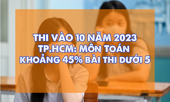 Điểm thi lớp 10 ở TP.HCM: Môn Toán khoảng 45% bài thi dưới 5